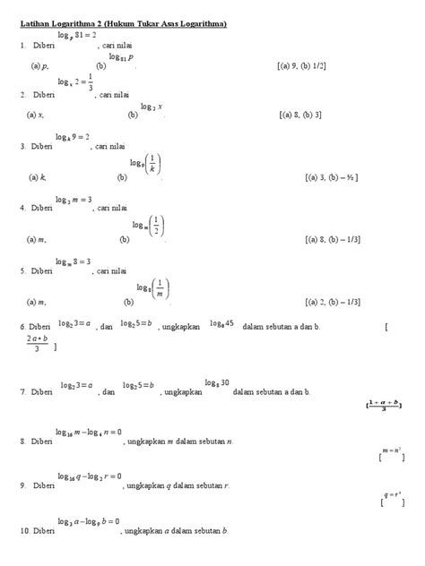 Latihan Log 2 Pdf