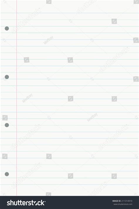 Notebook Lined Sheet Background Stock Vector Royalty Free Shutterstock