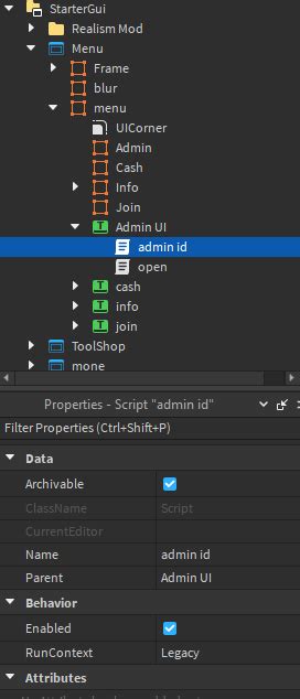 Admin Button Not Working Scripting Support Developer Forum Roblox