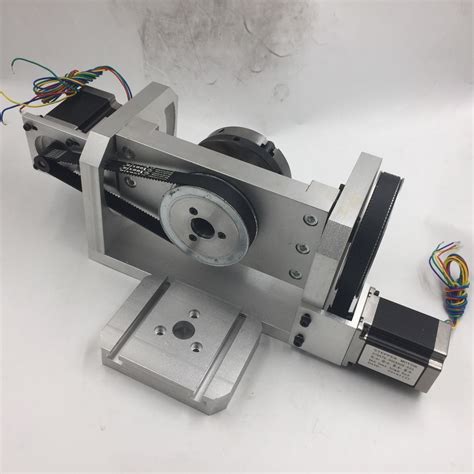 K02 3 Jaw Chuck 5th A Axis CNC Rotary Axis CNC Dividing Head Ratio 6 1 For CNC Router