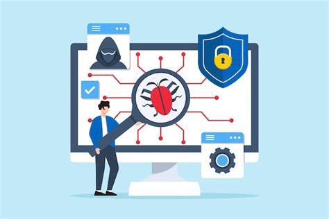 Premium Vector Flat Illustration Of Man Performing Penetration Testing Ethical Hacking And