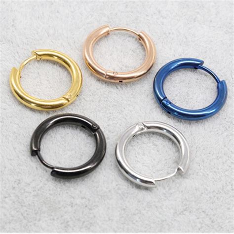 12mm Stainless Steel Hoop Earrings Helloice