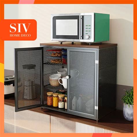 Siv Kitchen Cabinet Rack Countertop Organizer Shelf With Door For Dish