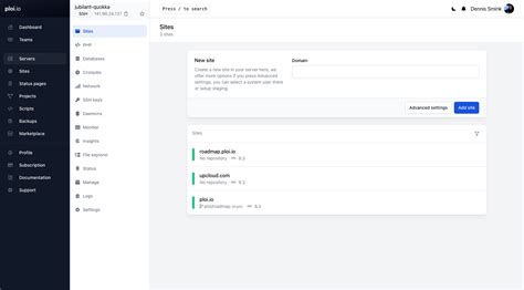 how to start deploying websites with ploi upcloud