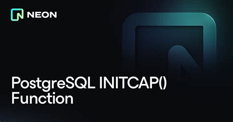 postgresql initcap function