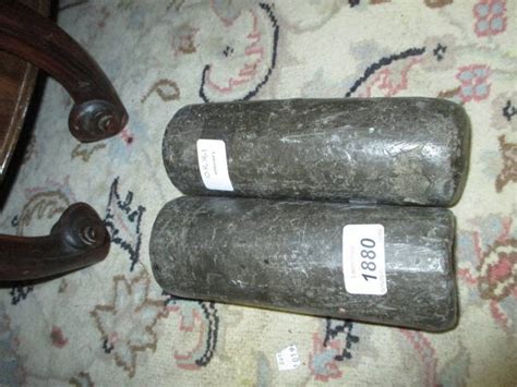 Pair Of 19th Century Lead Longcase Clock Weights