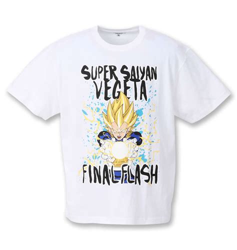 超サイヤ人ベジータファイナルフラッシュ半袖tシャツ Dragonball Z ドラゴンボールゼット 大きいサイズのメンズ服通販