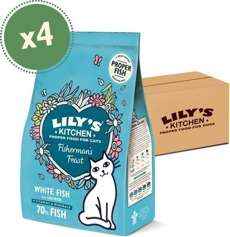 Lily S Kitchen Kattenvoer Droogvoer Vispannetje Met Witvis En Zalm X G Bol