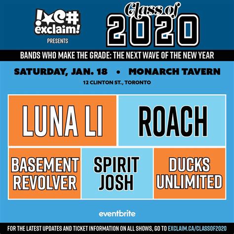 Class Of 2020 Luna Li Roach Basement Revolver Spirit Josh Ducks Unltd
