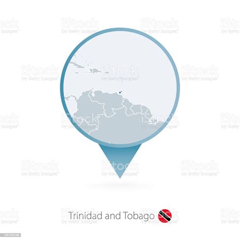 トリニダードトバゴと近隣諸国の詳細地図付き地図ピン アイコンのベクターアート素材や画像を多数ご用意 アイコン イラストレーション