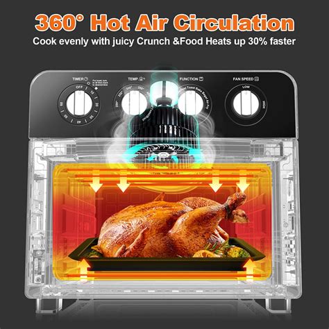 New Geek Chef Gto23pb 7 In 1 Air Fryer Oven 1700w Power 6 Slice 24