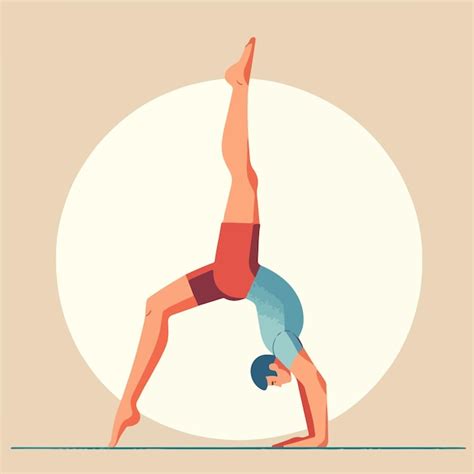 Premium Vector Flat Style Illustration Man Stretching Workout