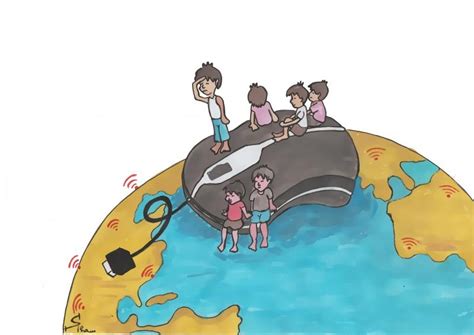 Electronic Migration Cartoon Movement