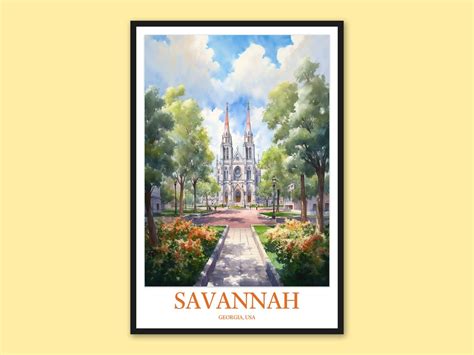 Savannah Travel Wall Art Savannah Poster Savannah Print Savannah Wall
