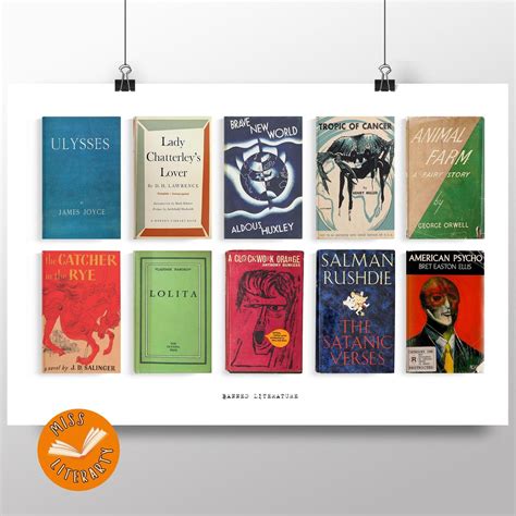 Banned Books Controversial Novels First Edition Covers Etsy