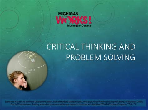 Critical Thinking And Problem Solving