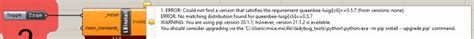 Ladybug Tools 110 Installation Issue Error No Matching
