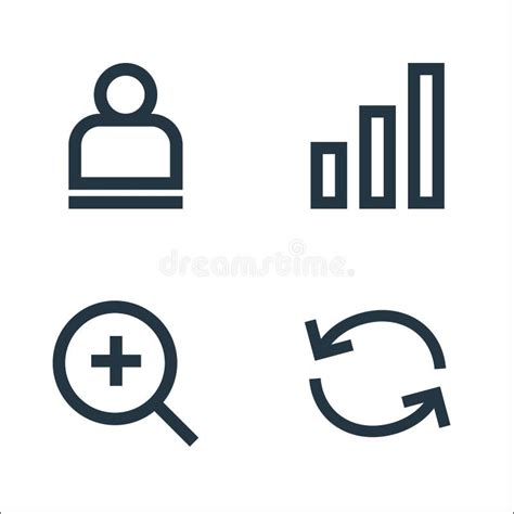 ícones De Linha Da Interface Do Usuário Conjunto Linear Conjunto De