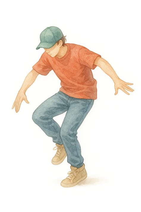 おしゃれセミリアルでかわいいダンスする人｜イラスト・フリー素材なら「シンテリ」