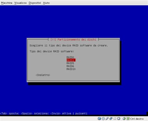 Installare Debian Configurazione RAID Guide Debianizzati Org