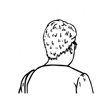 Premium Vector Woman With Short Hair Man Doodle Linear Cartoon