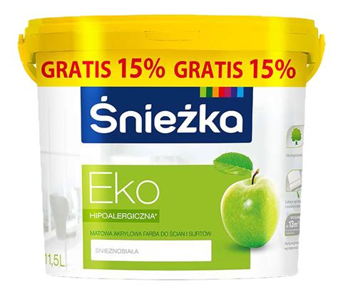 Śnieżka Eko 15% Gratis - SKLEP "DOLAK" FARBY I LAKIERY
