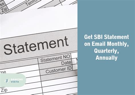 How To Get SBI Bank Statement On Email Banking Vista