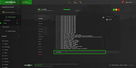 Sending Console Commands CreeperHost Wiki