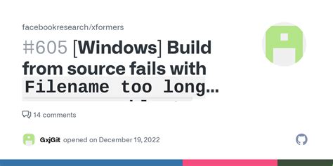 Windows Build From Source Fails With `filename Too Long Error Unable