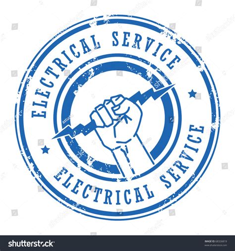 Abstract Grunge Rubber Stamp Words Electrical Stock Vector Royalty