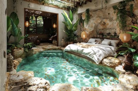 Premium Photo Interior Design Of A Modern Semi Indoor Pool
