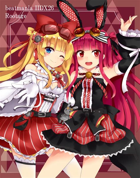 Safebooru 2girls Beatmania Blonde Hair Blonde Hair Multiple Girls Red