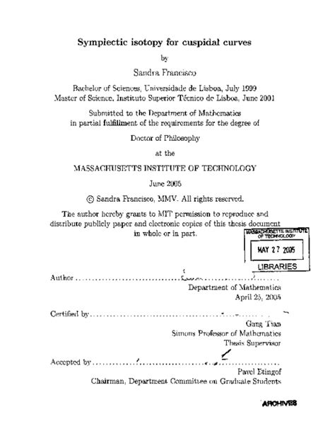 Pdf Symplectic Isotopy For Cuspidal Curves