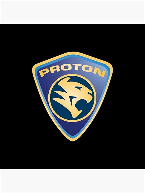 Blue Protons Car Logo Poster For Sale By Bondanrockers Redbubble