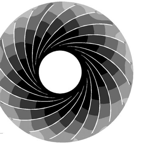 Static Pressure Distribution On Impeller Center Plane In The Vaneless