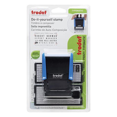Trodat Printy 4912 Stamp D-I-Y Kit 4912 TYPO - Hunt Office UK