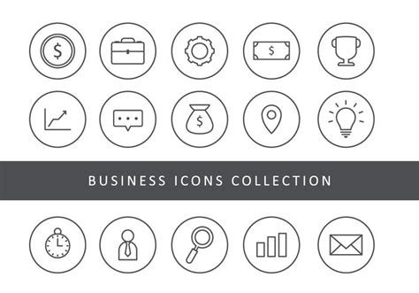 Business Thin Line Icons 141996 Vector Art At Vecteezy