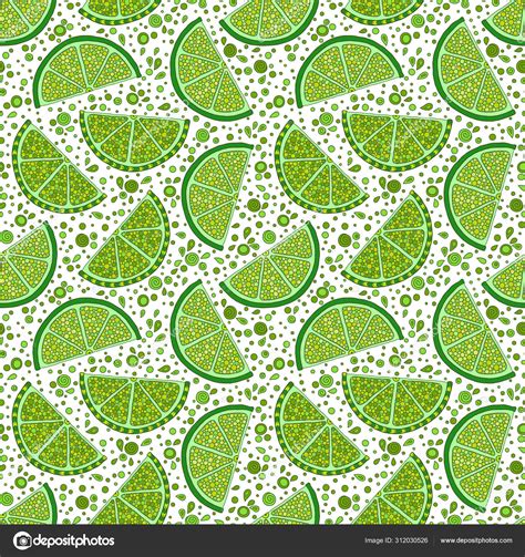 Fruit Background Lime Slices Pattern Stock Vector By ©karpenyuk 312030526