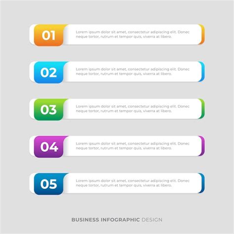 Premium Vector Steps Infographic Label Design Set