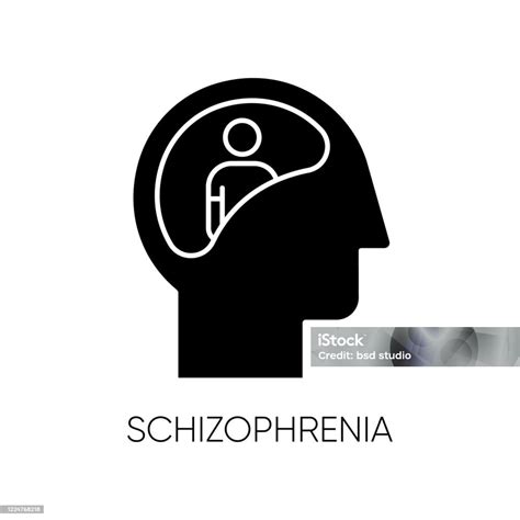 精神分裂症字形圖示思維模糊困惑的頭腦精神障礙偏執狂 焦慮異常行為臨床心理學剪影符號負空間向量隔離圖向量圖形及更多精神分裂症圖片 Istock