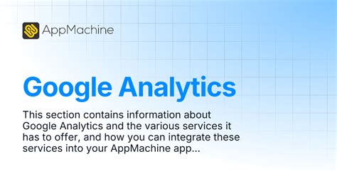 Google Analytics AppMachine Support Center