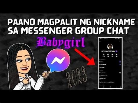 Paano palitan ng nickname ang pangalan ng member sa group chat ...