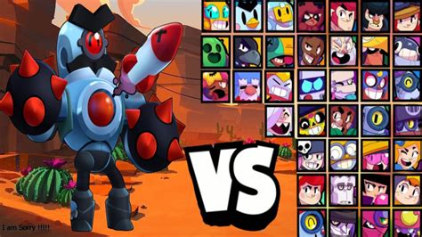 Boss Robot Vs All Brawlers 1vs1 Brawl Stars Part 1 Youtube