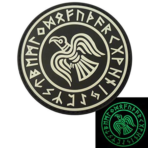 Legeeon Glow Dark Rare Norse Viking Raven Runes Odin God Of War Morale