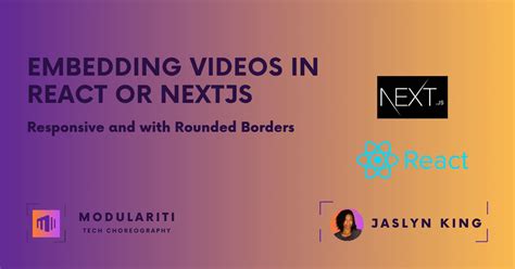 Embedding Videos In React Or Nextjs That Are Responsive And Have A