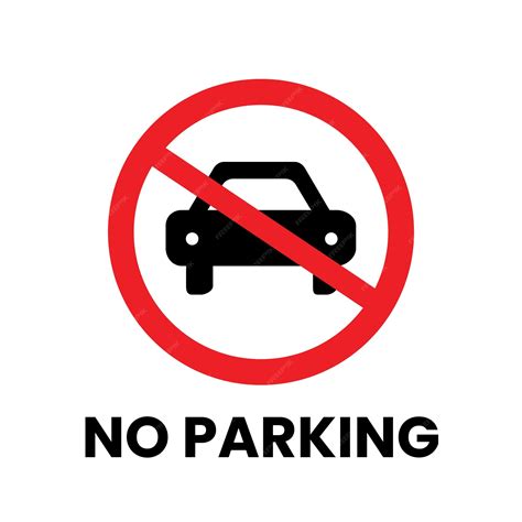 Premium Vector No Parking Zone Sign