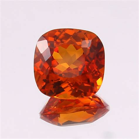 Ceylon Orange Sapphire Gemstone 21mm Round Cut Etsy