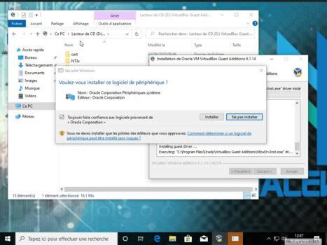 Comment installer VirtualBox additions invités Guest Additions