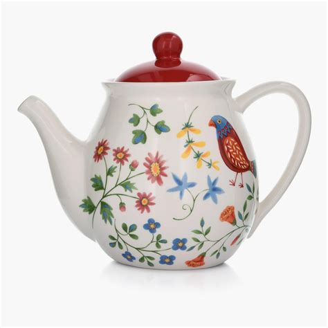 Red Barrel Studio® Nelida 51 Oz Ceramic Folk Art Inspired Teapot Wayfair
