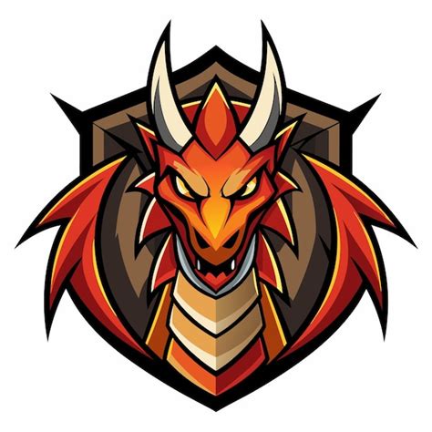 Fierce Red Dragon Mascot Logo Premium Ai Generated Vector